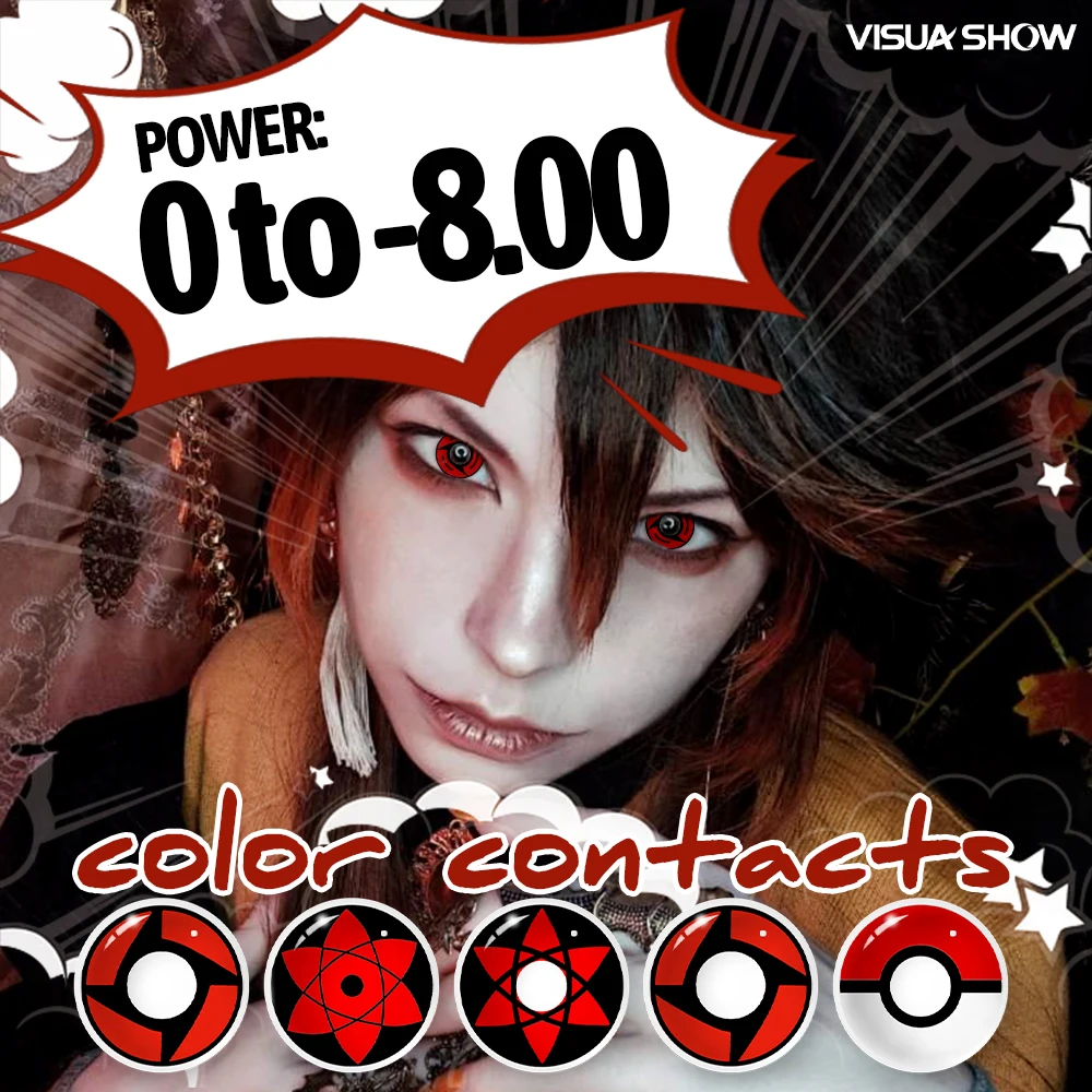 VISUASHOW-2pcs-Halloween-Colorful-Contact-Lens-Anime-Cosplay-Eye-Lenses ...