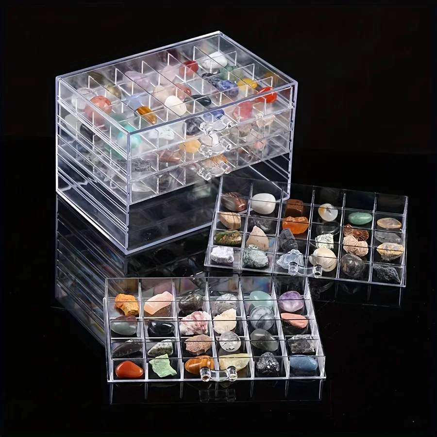 Crystal-Display-Case-Transparent-Plastic-Storage-Box-For-Natural-Stones ...