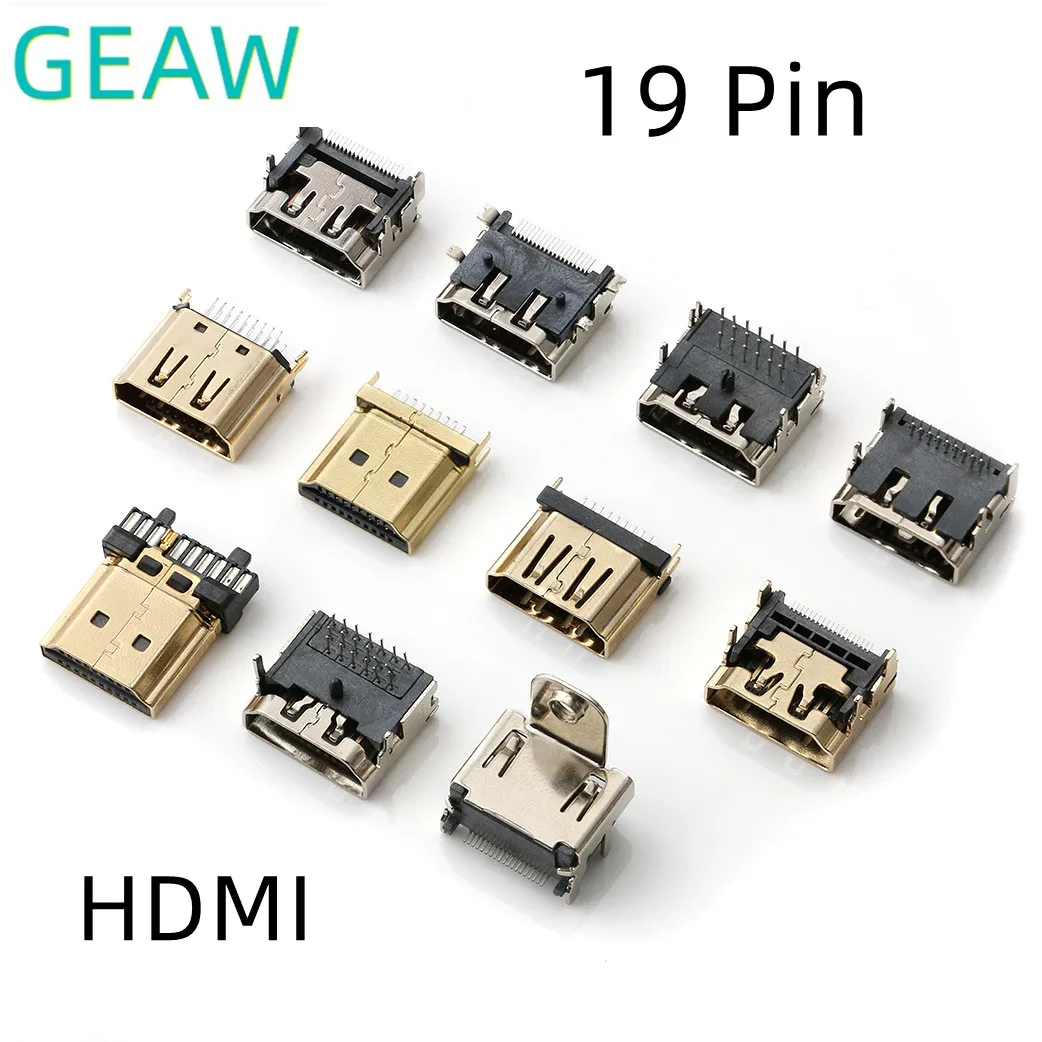 10pcs-HDMI-Compatible-HD-Interface-Connector-SMD-19-Pin-19P-Vertical ...