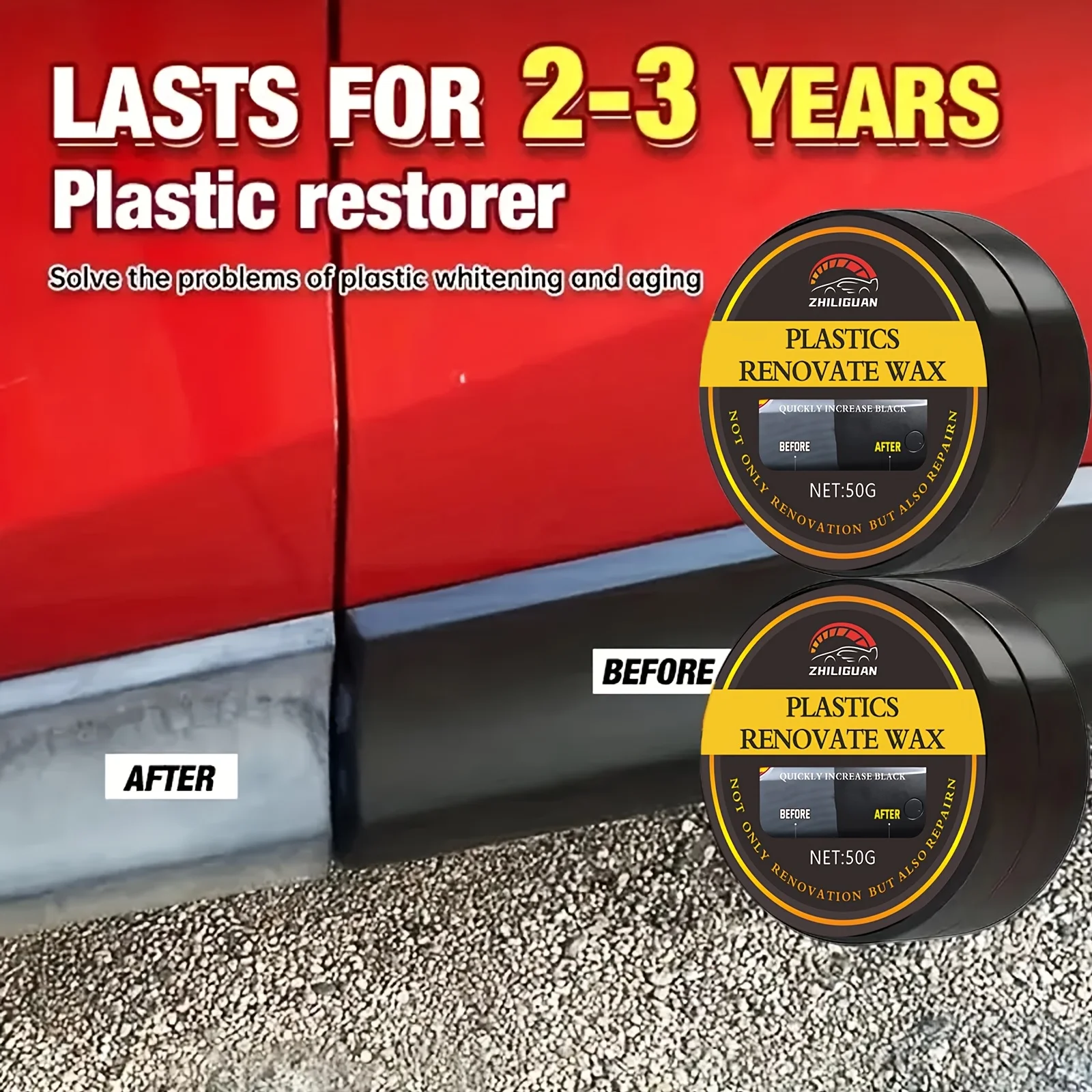 Car Plastic Restoration Paste: Scratches Remove & Restore Shine | Pro ...