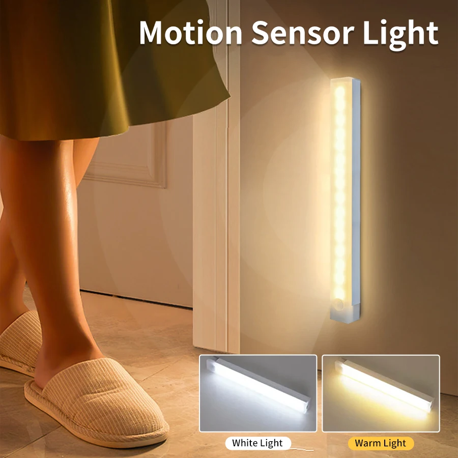 Rechargeable-PIR-Motion-Sensor-LED-Night-Light-Strip-Infared-Induction ...