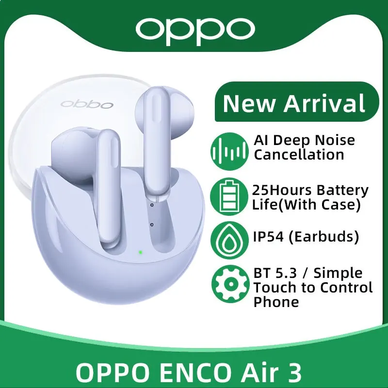 OPPO-ENCO-Air-3-TWS-Fone-De-Ouvido-Fones-De-Ouvido-Sem-Fio-Bluetooth-5 ...