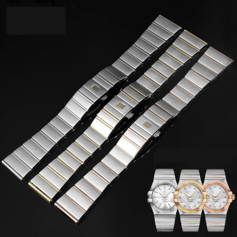 For-Omega-Steel-Strap-Constellation-Double-Eagle-Series-High-Quality ...