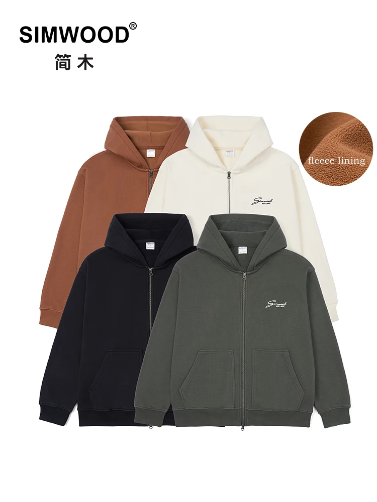 SIMWOOD-2023-Autumn-Winter-New-Oversize-Fleece-Full-Zip-Hoodies-Jackets ...