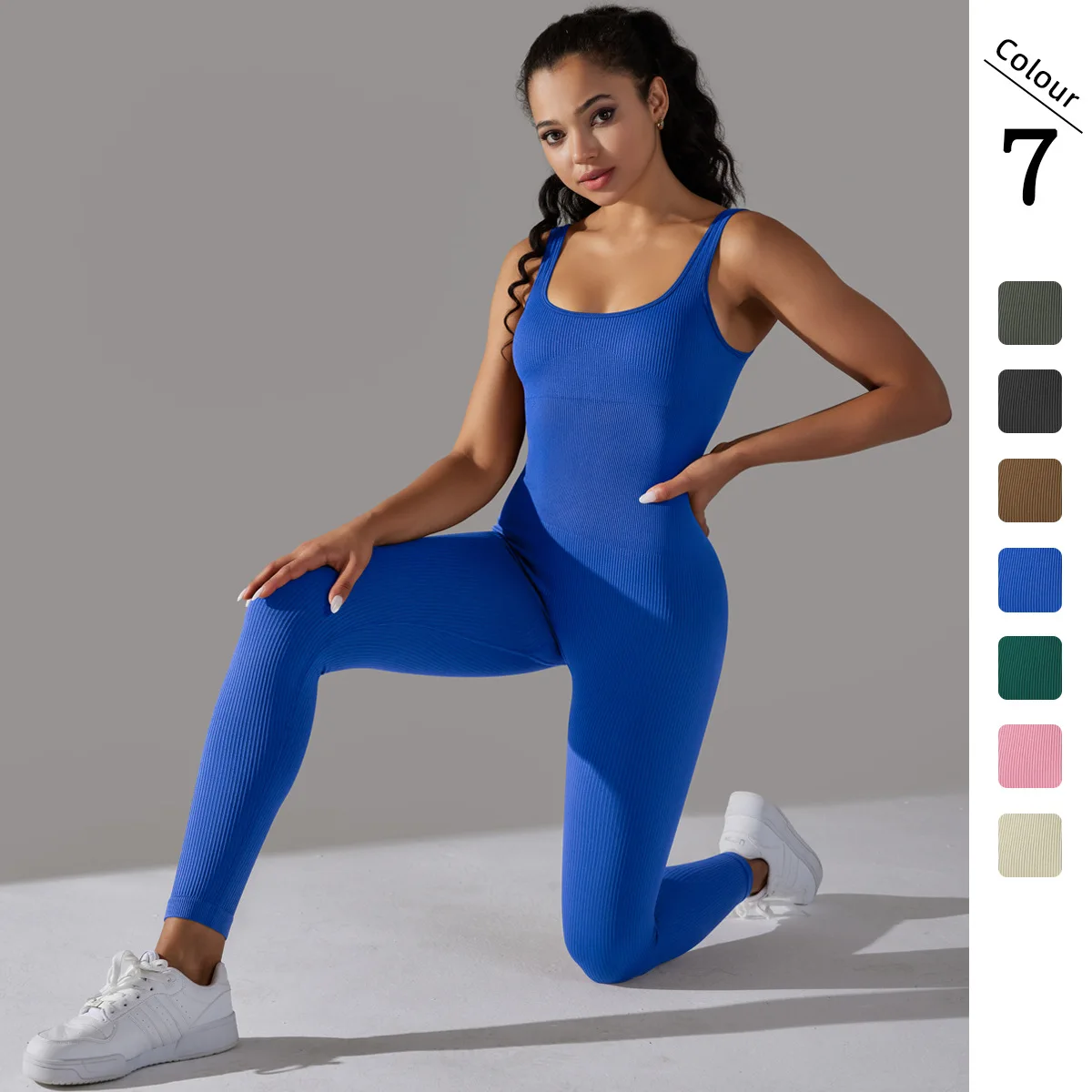 Seamless-Knitted-Thread-Yoga-Jumpsuits-Sports-Fitness-Hip-lifting-One ...