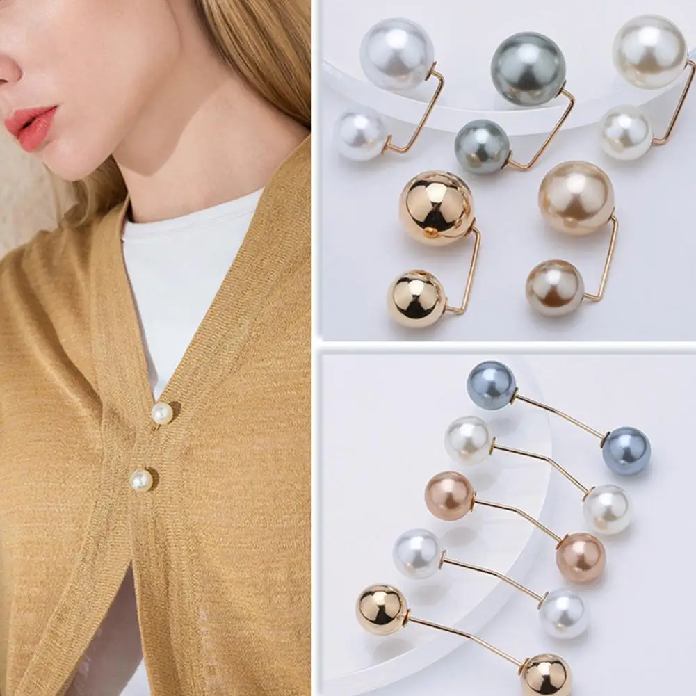 Clothes Brooch Simple Graceful Fixed Clothes Simulation Pearl Pin ...