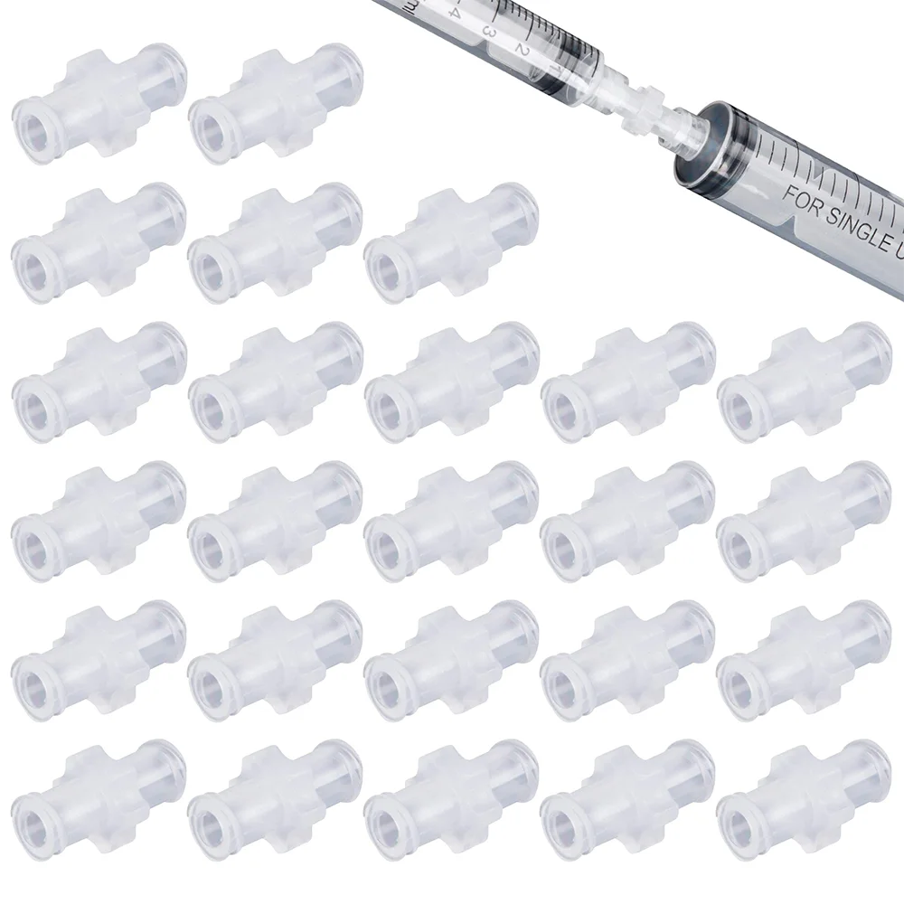 25pcs-Luer-Lock-to-Luer-Lock-Connector-Female-Luer-Syringe-to-Syringe ...