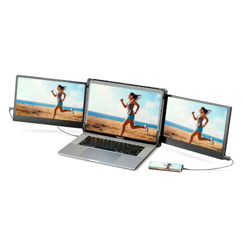 Triple-Portable-Monitor-12-Inch-Laptop-Screen-Extender-Dsipaly-for-13 ...