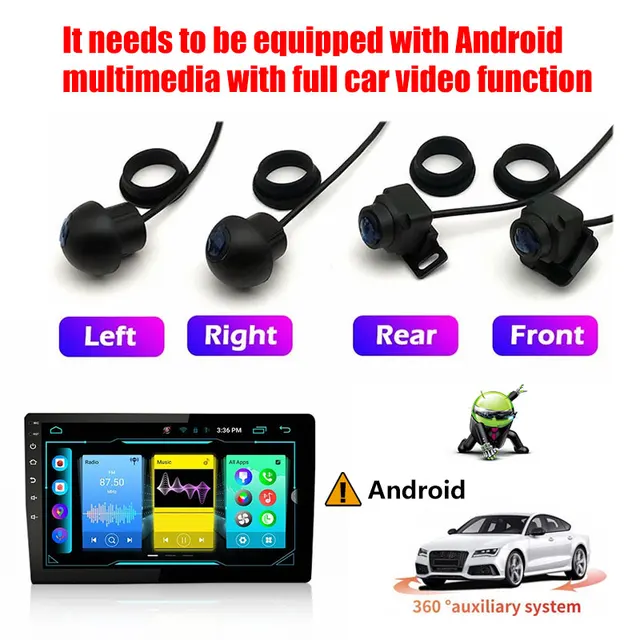 360 Car Camera 360 on the Car Around View Side 3d Camera Multi-angle ...