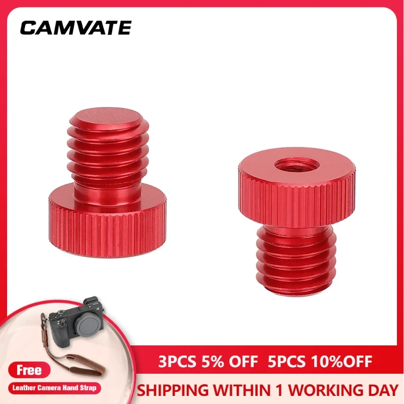CAMVATE-15mm-Rod-Cap-Plug-Extension-Connectors-Red-Black-M12-Male-to-1 ...