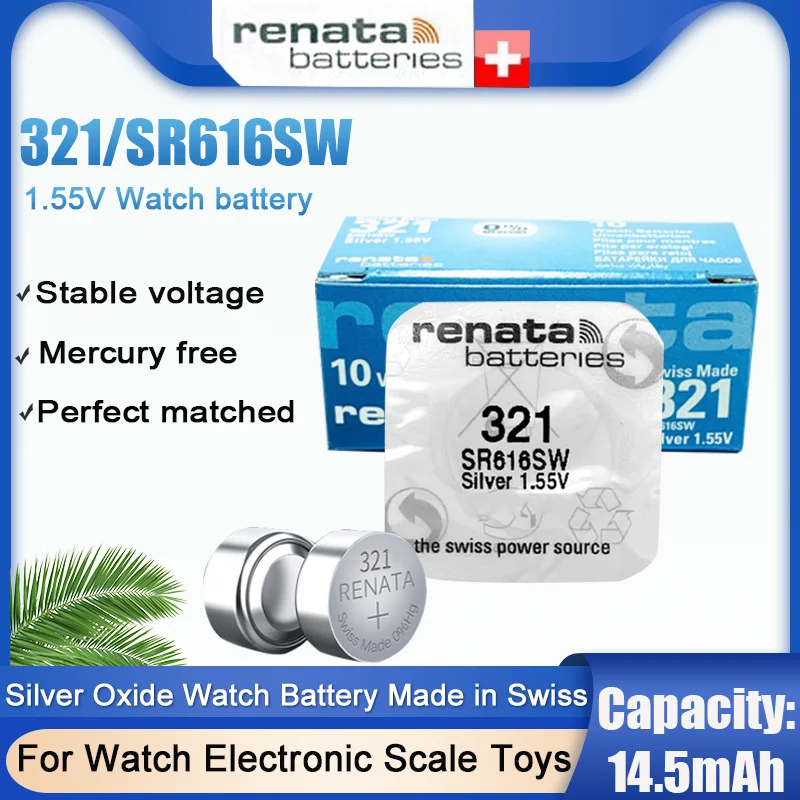 10PCS-Original-Renata-321-SR616SW-616-GP321-V321-D321-LONG-LASTING-1 ...