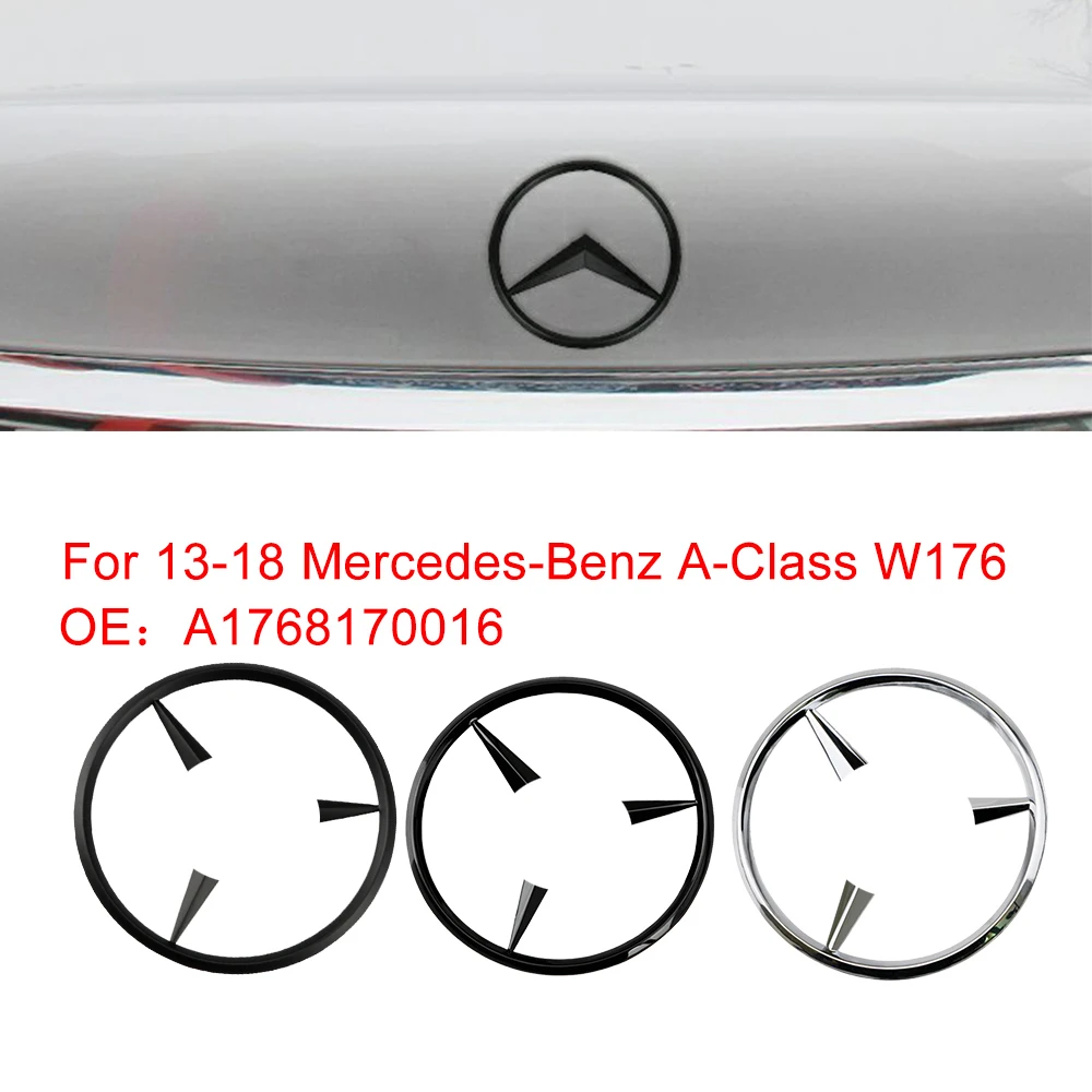 Parlak gümüş/parlak siyah/mat siyah arka Boot rozet yıldız Mercedes ...