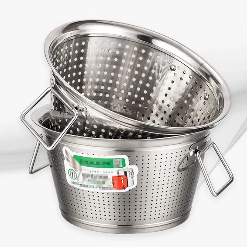 Stainless-steel-filter-mesh-bucket-hole-barrel-drain-basin-food-rice ...