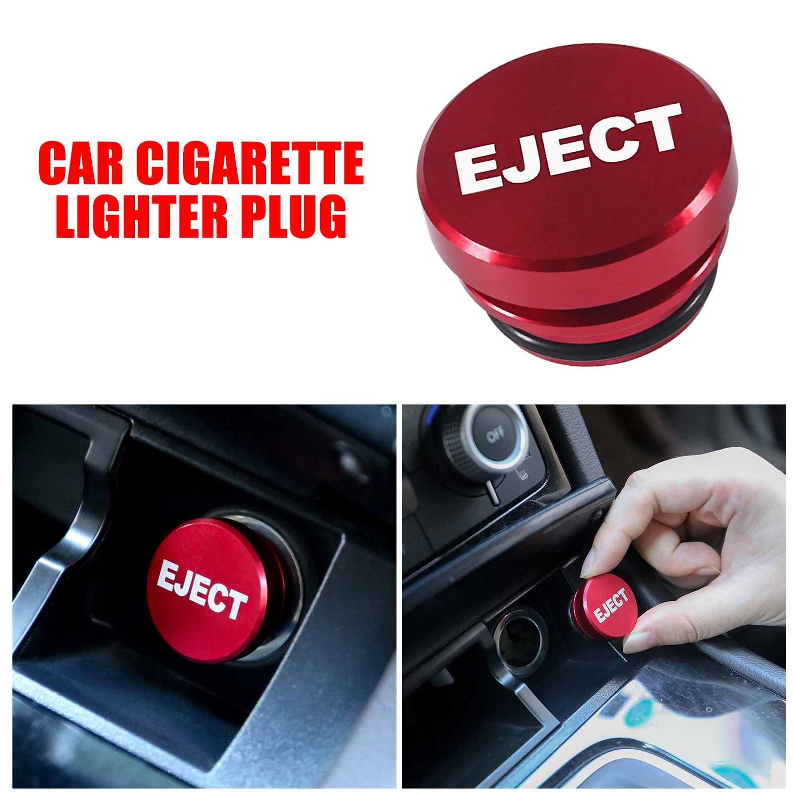1PCUniversal-Car-Cigarette-Lighter-Cover-Red-Eject-Button-Car ...
