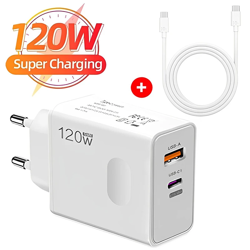 120W-USB-Type-C-PD-Super-Fast-Charger-10A-Cable-Gan-Fast-Charging-Quick ...