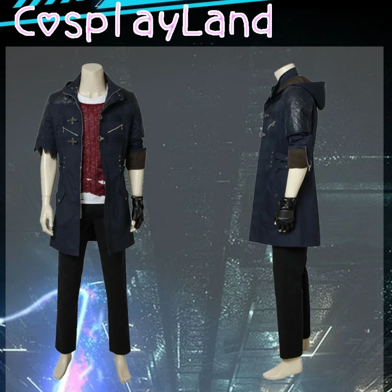 Adult Men Halloween Carnival Game Costume DMC5 Devil Hunter Nero ...