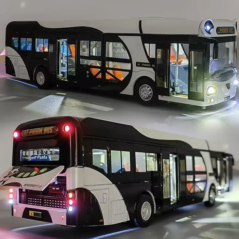 Large Size Electric Tourist Traffic Panda Bus Alloy Passenger Car Model ...