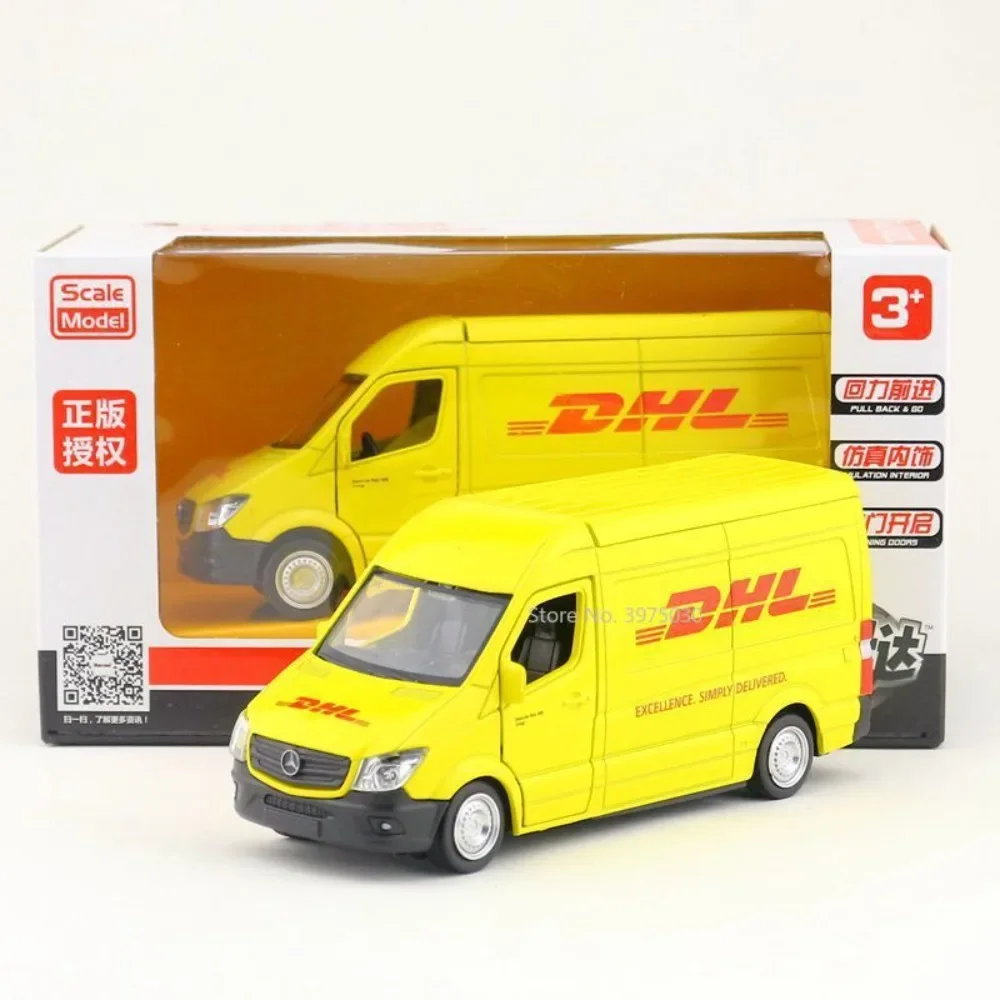 1:36 Benz DHL VAN Alloy Diecast Car Model Scale Toys Collection ...