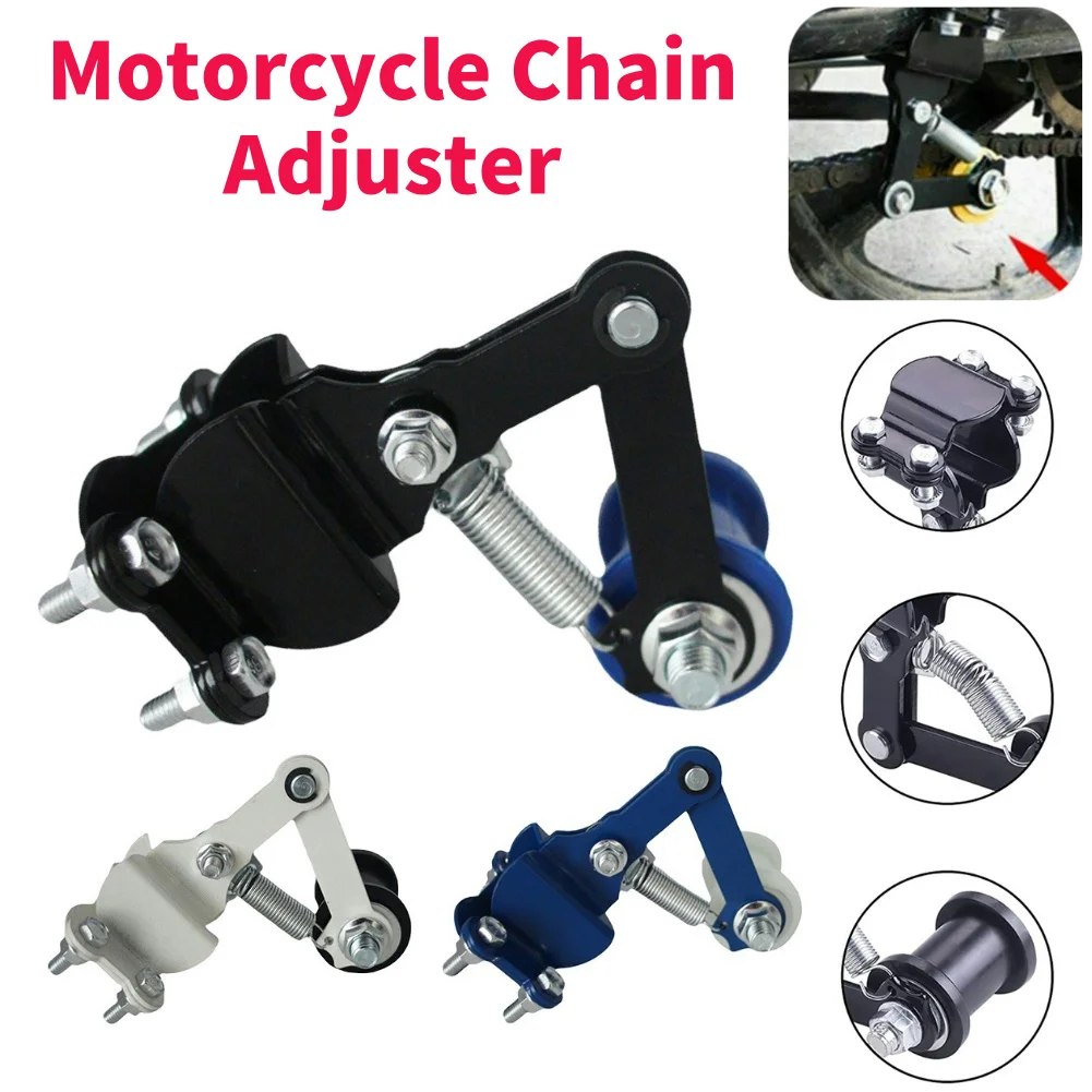 Universal-Motorcycle-Chain-Adjuster-With-Guide-Wheels-Pulley-Chain ...