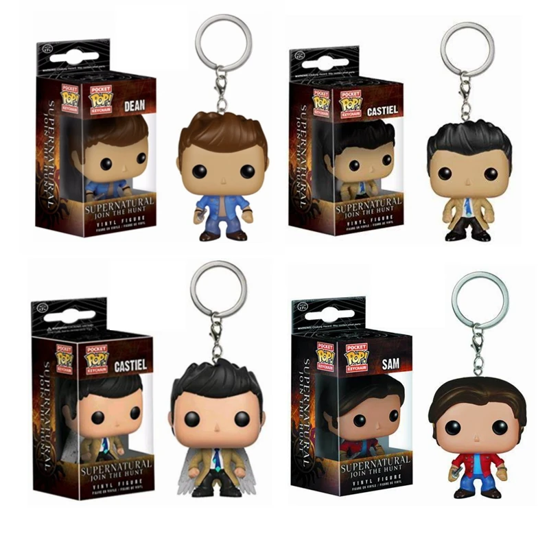 Funko Supernatural 2021 New Character Castiel With Wing Sam Keychain ...