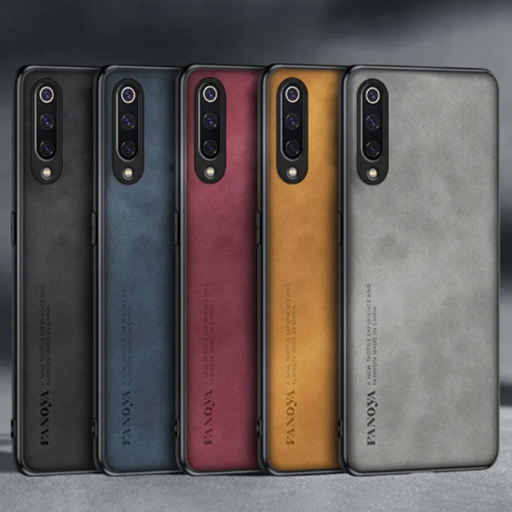 Luxury Leather Case for Mi 9 mi a1 a2 mi9 se Mi8 micc9 Matte Back Cover ...