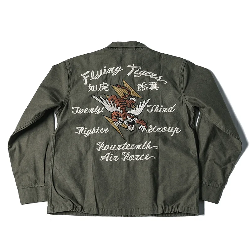 Non Stock Flying Tigers Embroidery Souvenir Jacket Vintage Fashion Full ...