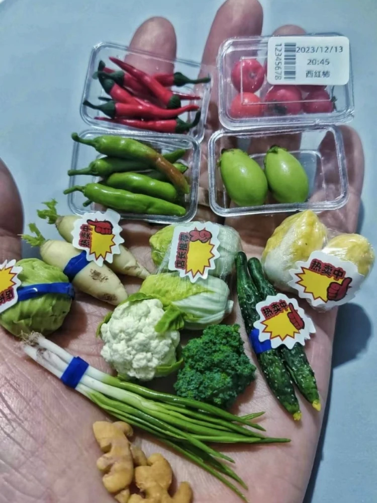 Mini-arcilla-miniaturizada-Diy-br-coli-tomate-ajo-Chile-ra-z-de-loto ...