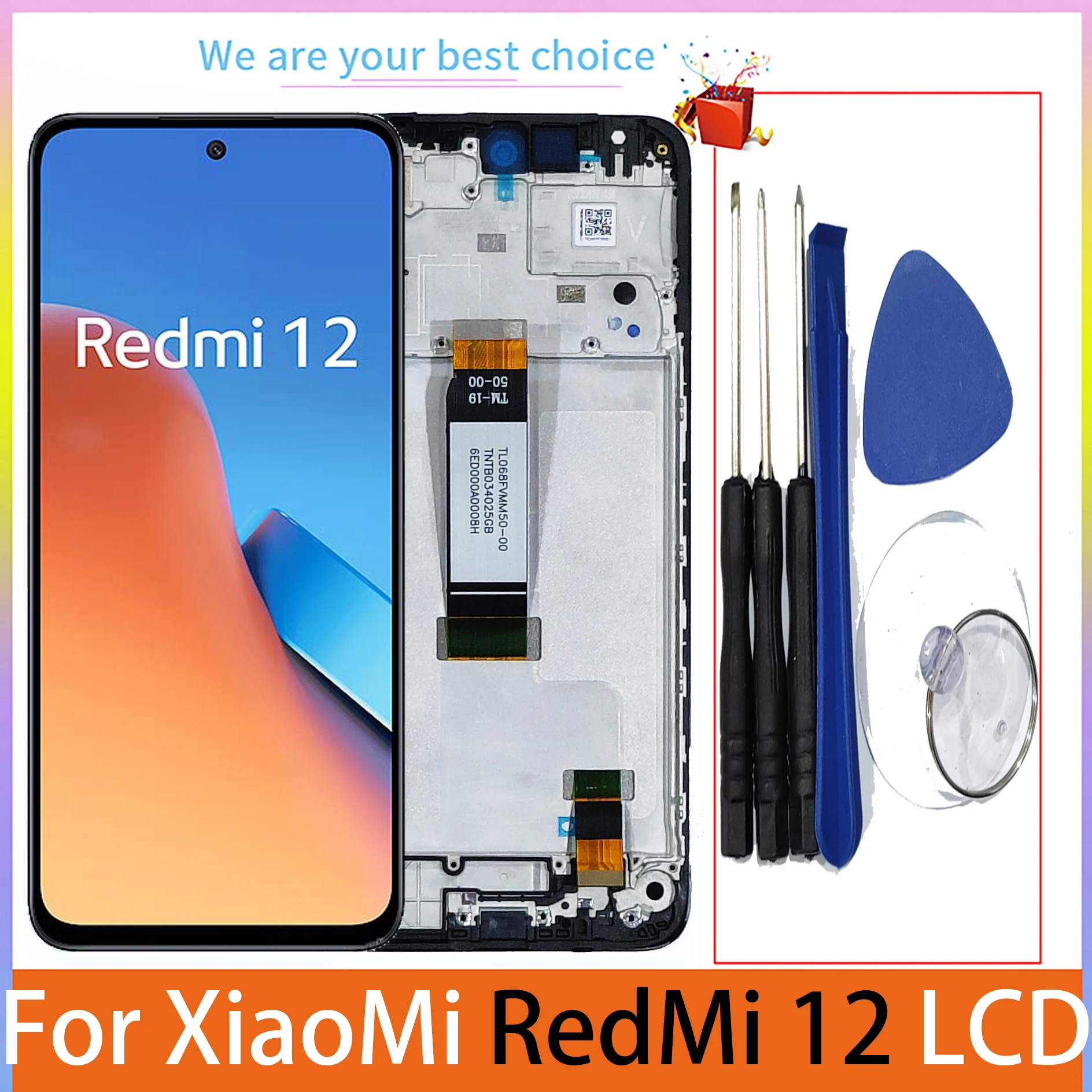 For-Xiaomi-Redmi-12-LCD-Display-With-Frame-Redmi12-Screen-Touch ...