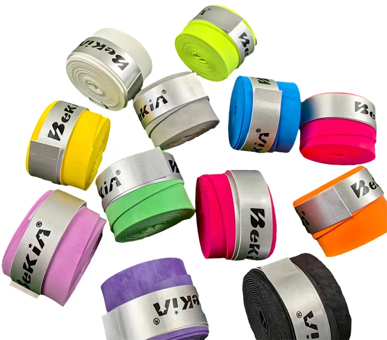 60pcs-tennis-racket-overgrips-viscous-badminton-grips-sweatband-Frosted ...