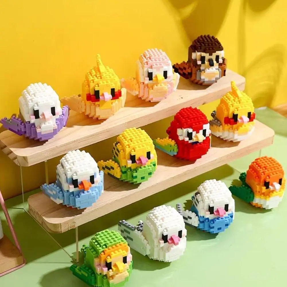 Parrot-Birds-Micro-Building-Blocks-Cute-Cockatiel-DIY-Assembled-Pigeon ...