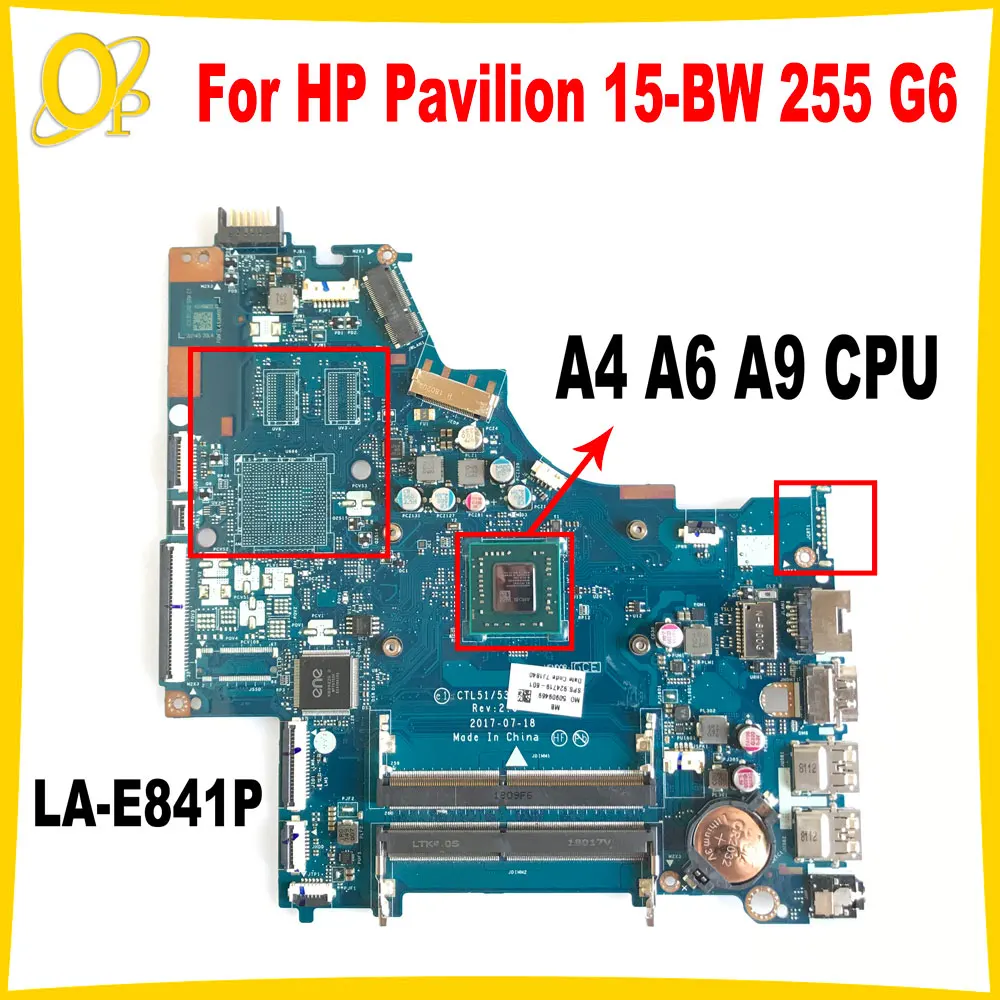CTL51-53-LA-E841P-Mainboard-for-HP-Pavilion-15-BW-255-G6-laptop ...