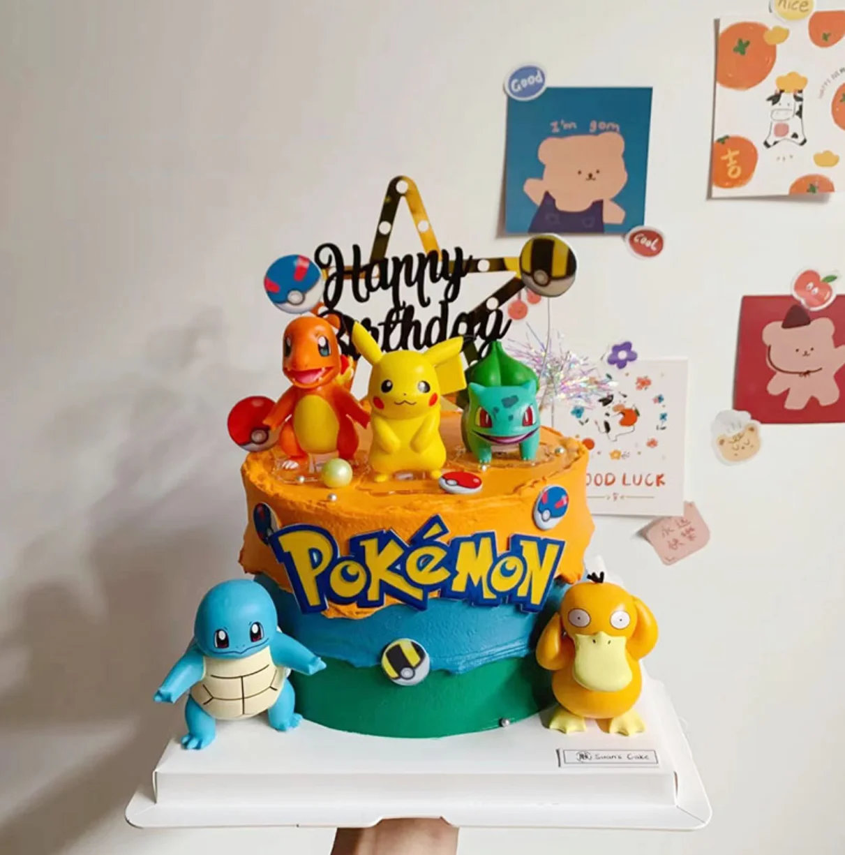 Pokemon-Pikachu-Baking-Cake-Topper-Children-s-Day-Cute-Birthday-Party ...
