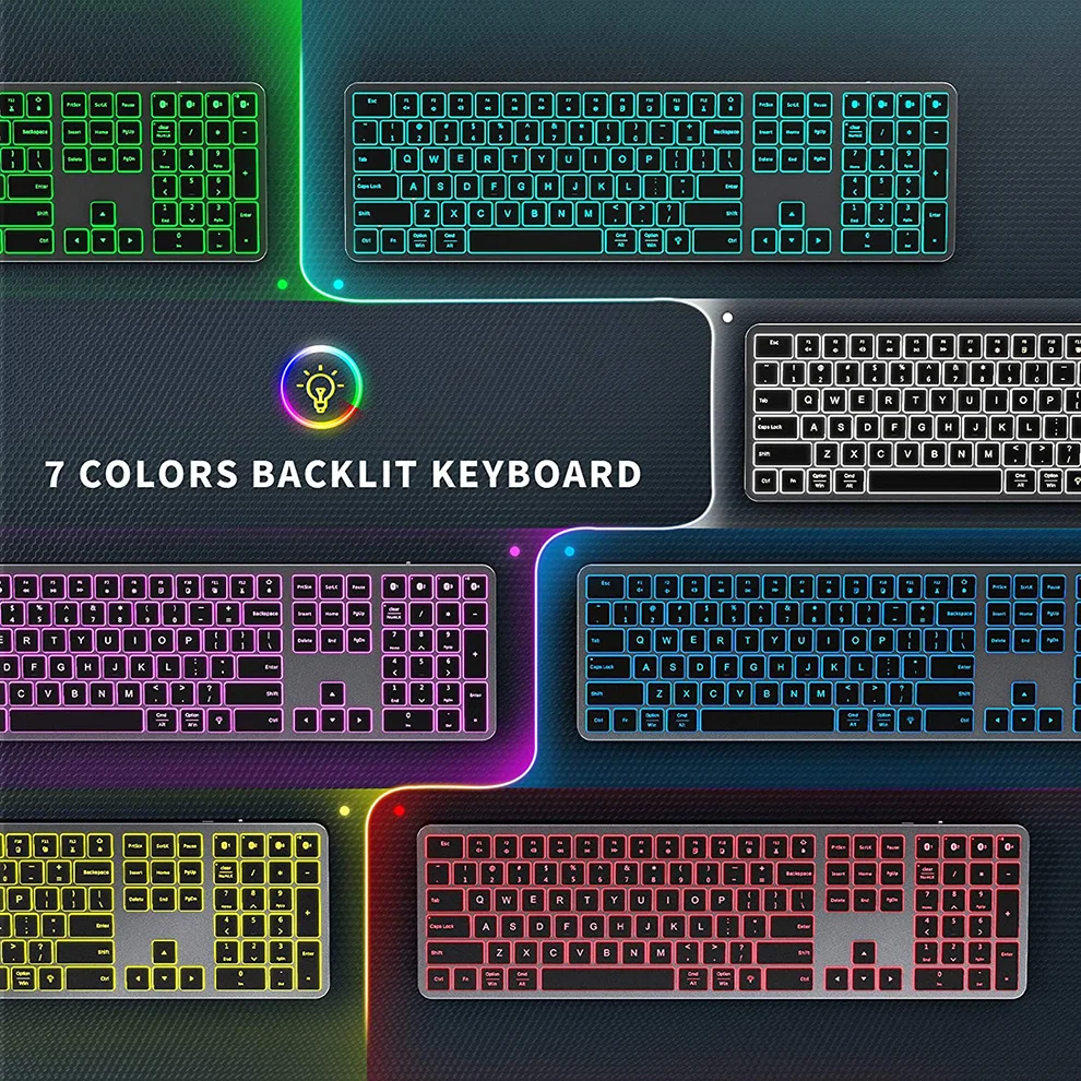 Wireless Lighted Computer Keyboards