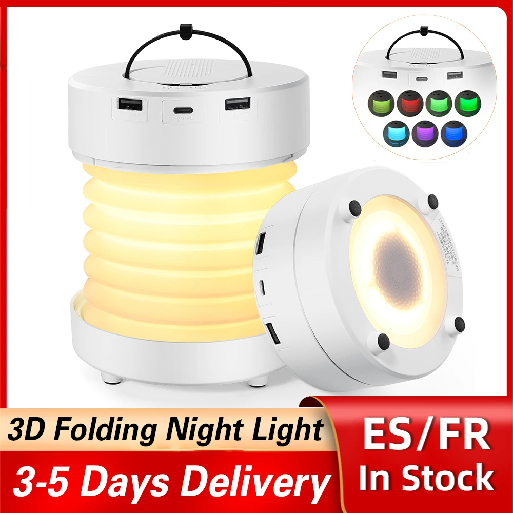 3D-Creative-Foldable-Night-Lights-Portable-Outdoor-Telescopic-Folding ...