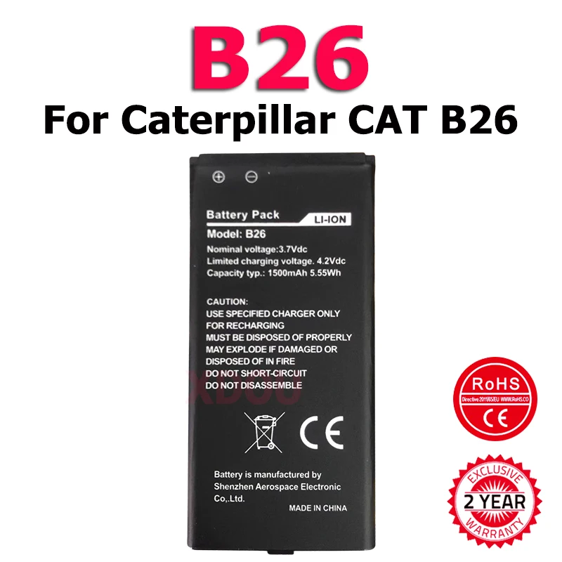 XDOU High Quality B26 1500mAh Replace Battery For Caterpillar CAT B26 ...