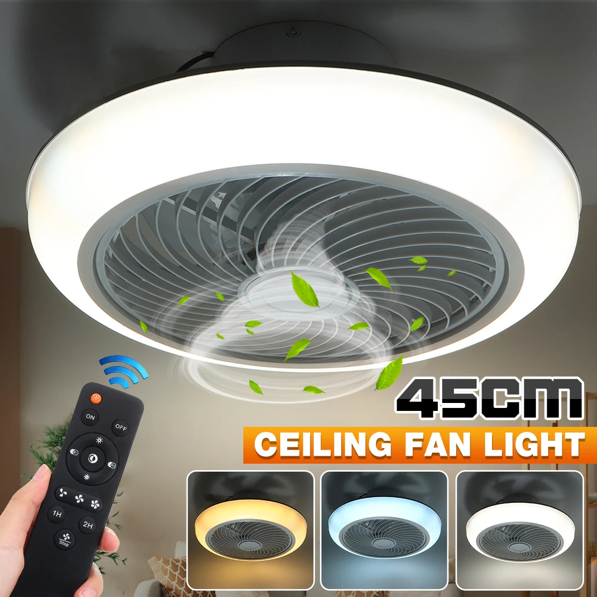 Modern-ceiling-fan-with-light-remote-control-restaurant-bedroom ...