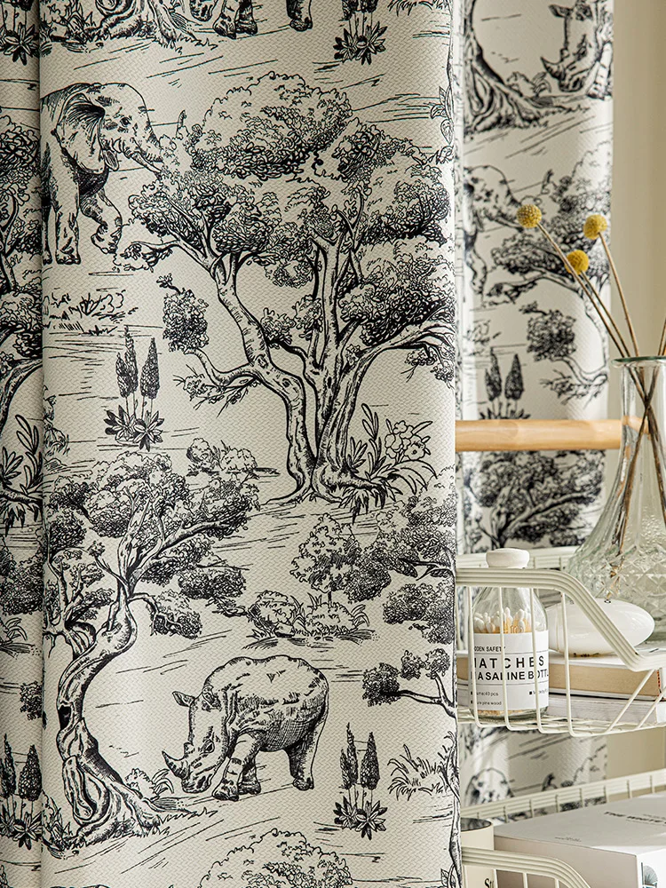 French-Balcony-French-Light-Luxury-Curtains-for-Living-Room-Semi ...