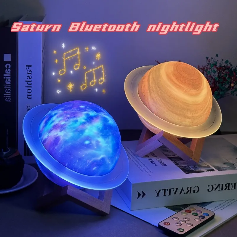 New-Saturn-Moon-Lamp-With-Bluetooth-Wireless-Speaker-Creative-Colorful ...