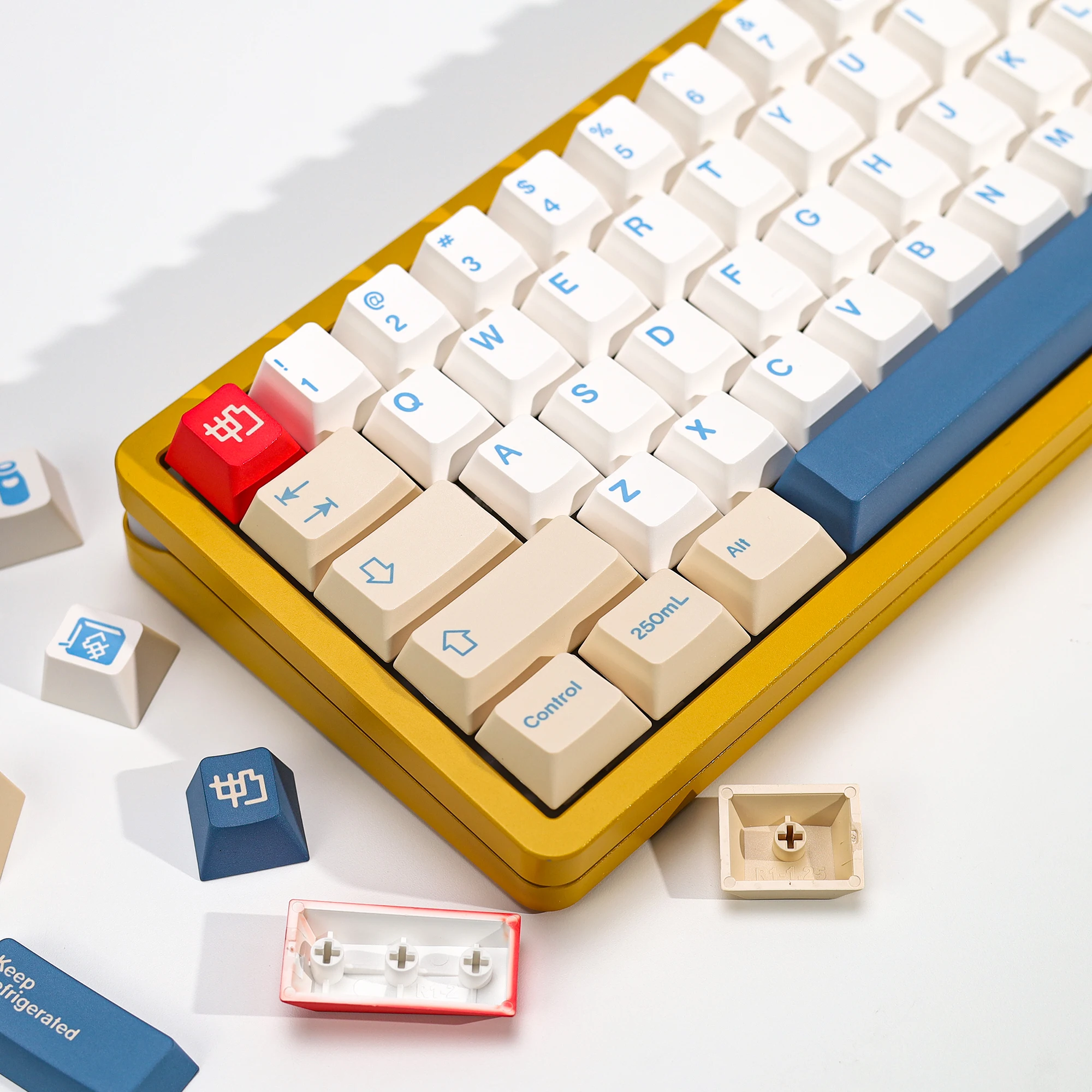 KBDiy 140 Keys Retro GMK SoyMilk PBT Keycap Cherry Profile Key Caps For ...
