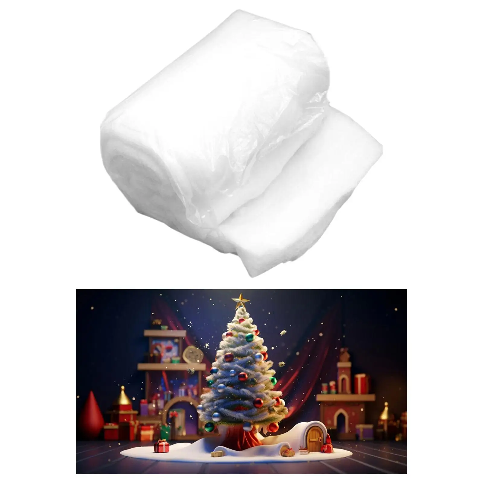 Christmas-Snow-Blanket-Roll-80-x-240-cm-Thickened-White-Fake-Snow-Roll ...