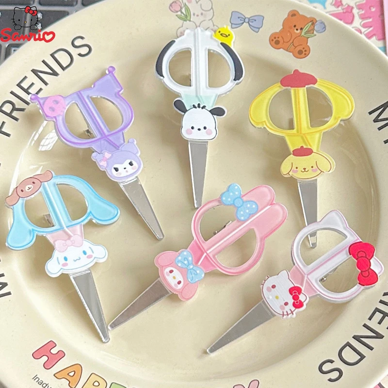 Sanrio-Hello-Kitty-Kawaii-Small-Scissors-Hairpin-Cinnamoroll-My-Melody-Kuromi-Bangs-Edge-Clip ...