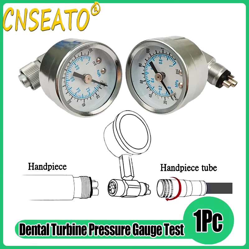 Dental Turbine Pressure Gauge Test High Low Speed Handpiece Air ...