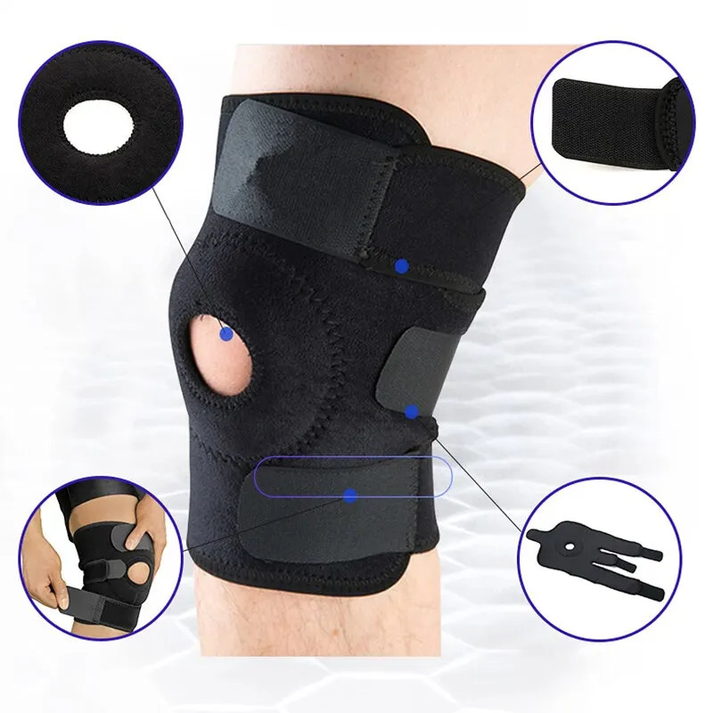 Knee Brace with Side Stabilizers Breathable Adjustable Knee Support ...