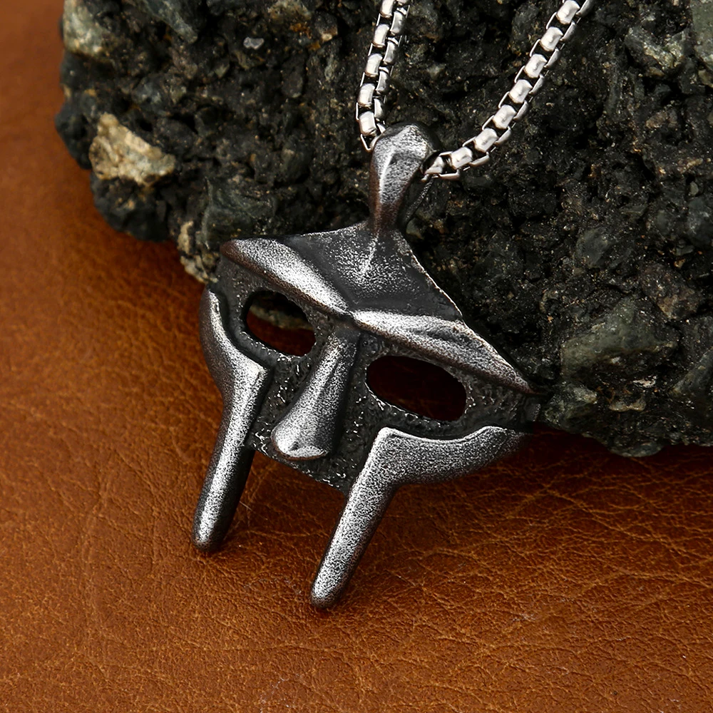 Vintage-Fashion-Mf-Doom-Necklace-Stainless-Steel-Punk-Mask-Pendant-For ...