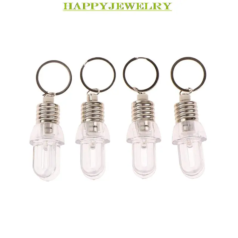 2pcs Creative Lighting Mini Led Light Bulb Keychain Key Ring Illuminate ...