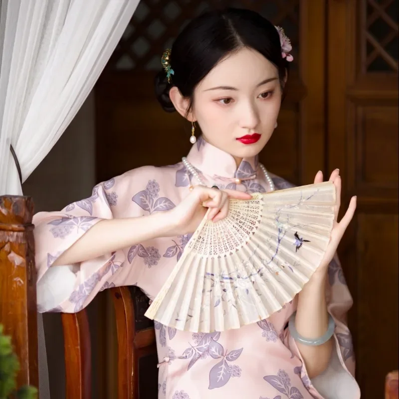 Qipao-Cheongsam-Dress-Modern-2024-Spring-Summer-New-Retro-Improved ...