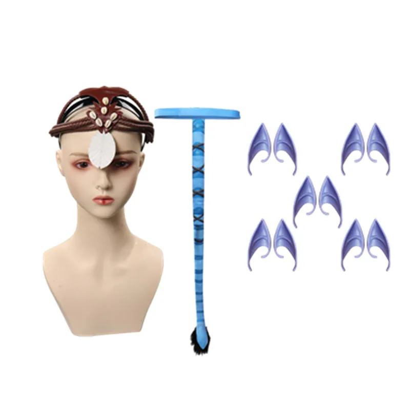 Avatar-Jake-Sully-Tail-Elf-Ears-Halloween-Neytiri-Headband-Halloween ...