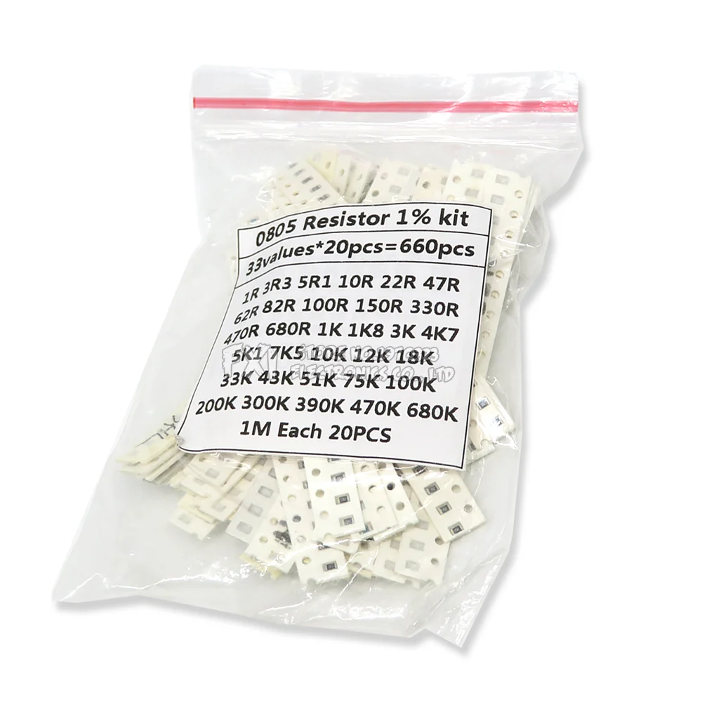 0603 SMD Resistor Kit Assorted Kit 1ohm-1M ohm 1% 33valuesX 20PCS ...