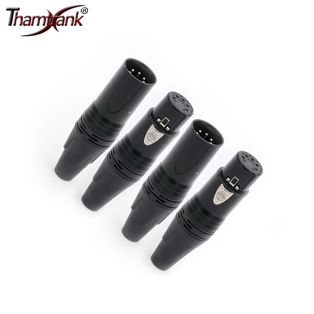 10pcs 5Pins XLR Male Plug Connector Nickel Plated 5Poles XLR Plug ...