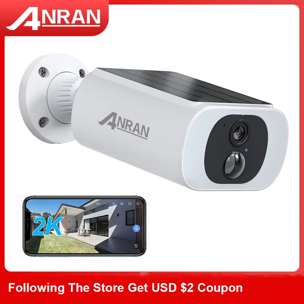 ANRAN-Cam-ra-de-surveillance-ext-rieure-C3-solaire-2K-dispositif-de-s ...